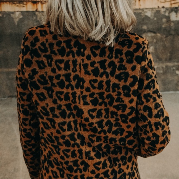 Jackets & Coats | Leopard Wool Blend Coat | Poshmark